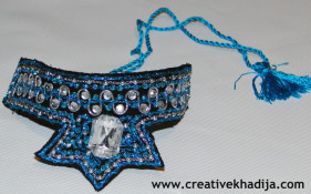 Hand Embroidered Bling Necklace