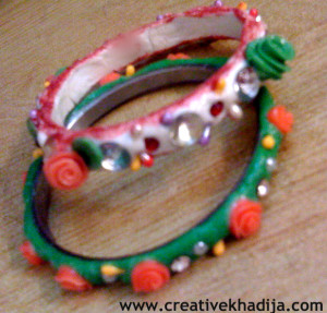 Refashion Old Bangle into Clay Bracelet