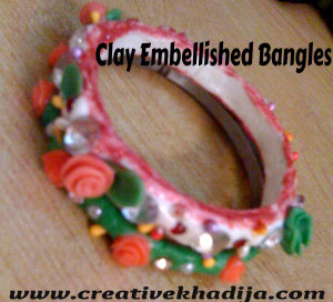 Refashion Old Bangle into Clay Bracelet