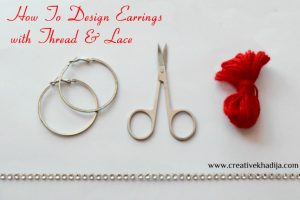 DIY Wool Thread Wrapped Hoop Earrings