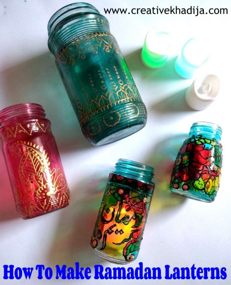 Ramadan Decorations DIY Lanterns with Glass paints
