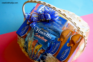 How to decorate and wrap a chocolate filled gift basket