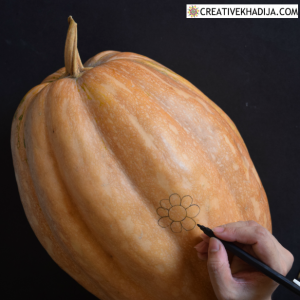 Henna Painting on Pumpkin Art Idea for Fall Decor