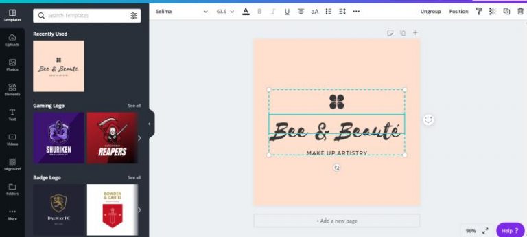 How To Build a Logo Using Canva Graphic Design App | Creative Khadija