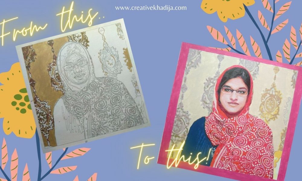 Self Portrait Painting With Acrylic Paints | Paint By Numbers