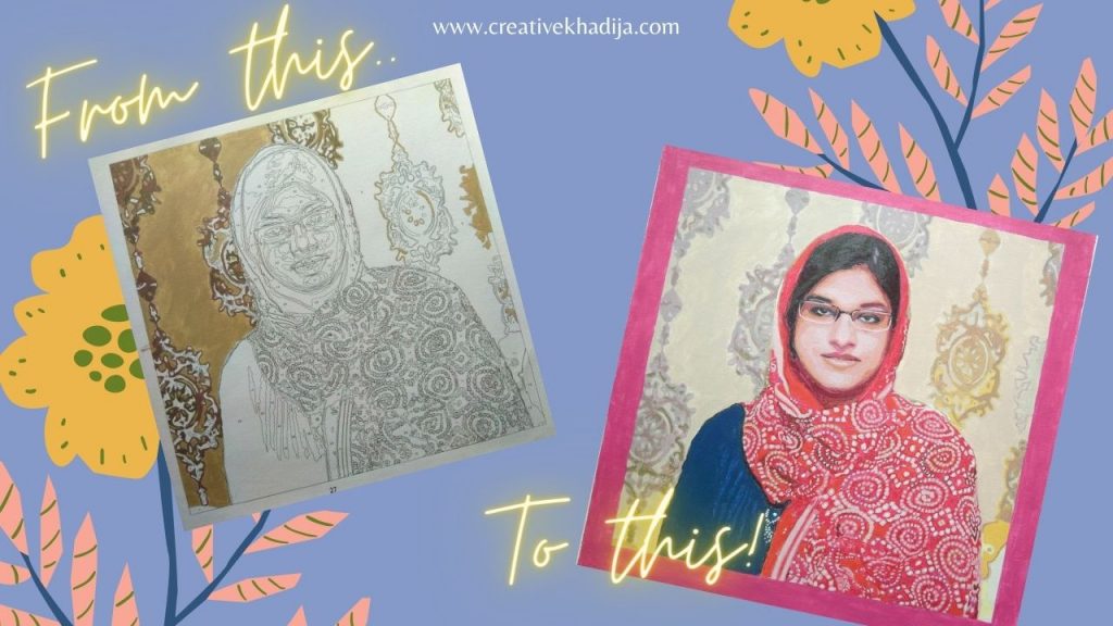 Self Portrait Painting With Acrylic Paints | Paint By Numbers