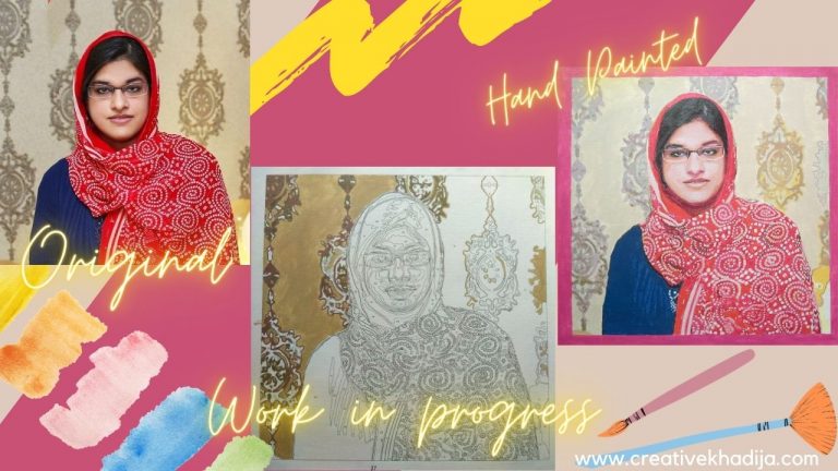 Self Portrait Painting With Acrylic Paints | Paint By Numbers