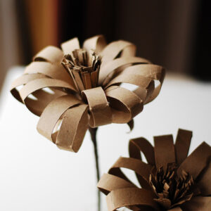 How To Craft Flowers with Cardboard | Creative Khadija Blog